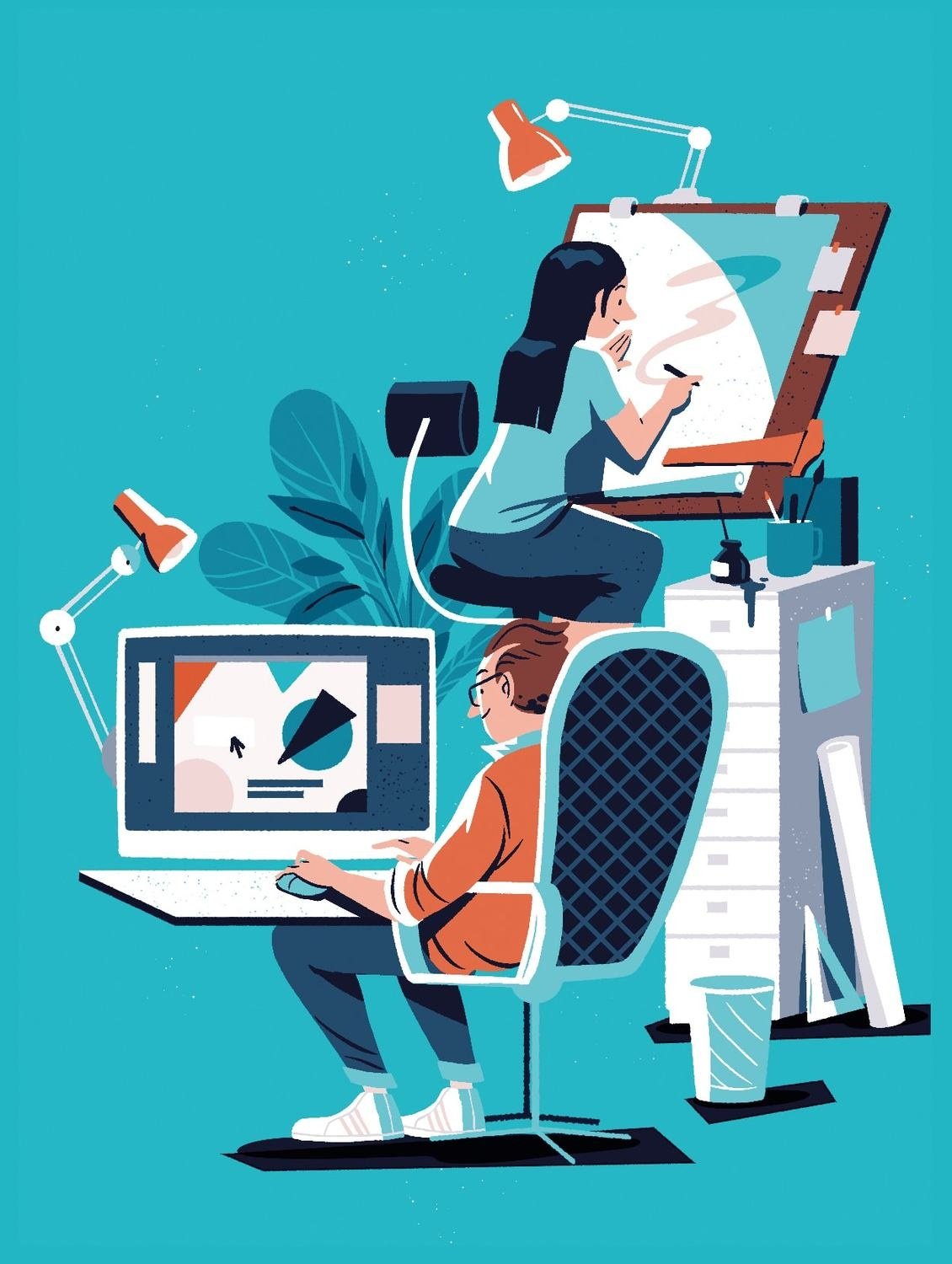 Les métiers de la création : graphiste, UX designer...